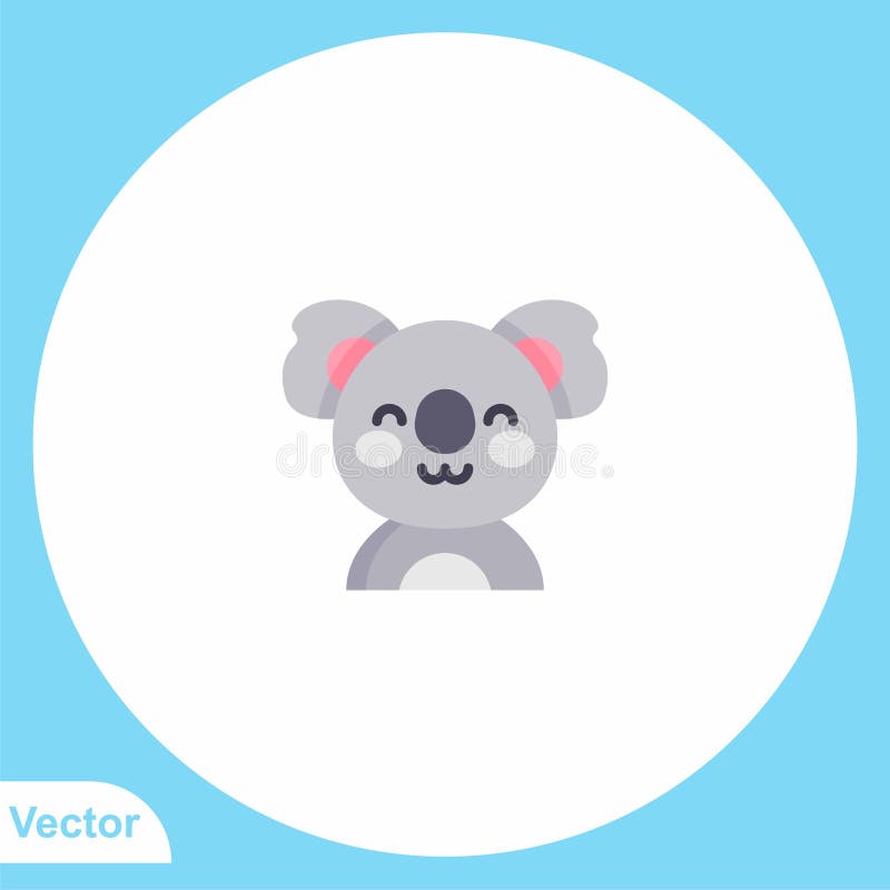 Koala Vector Icon Sign Symbol Stock Vector - Illustration of koala ...