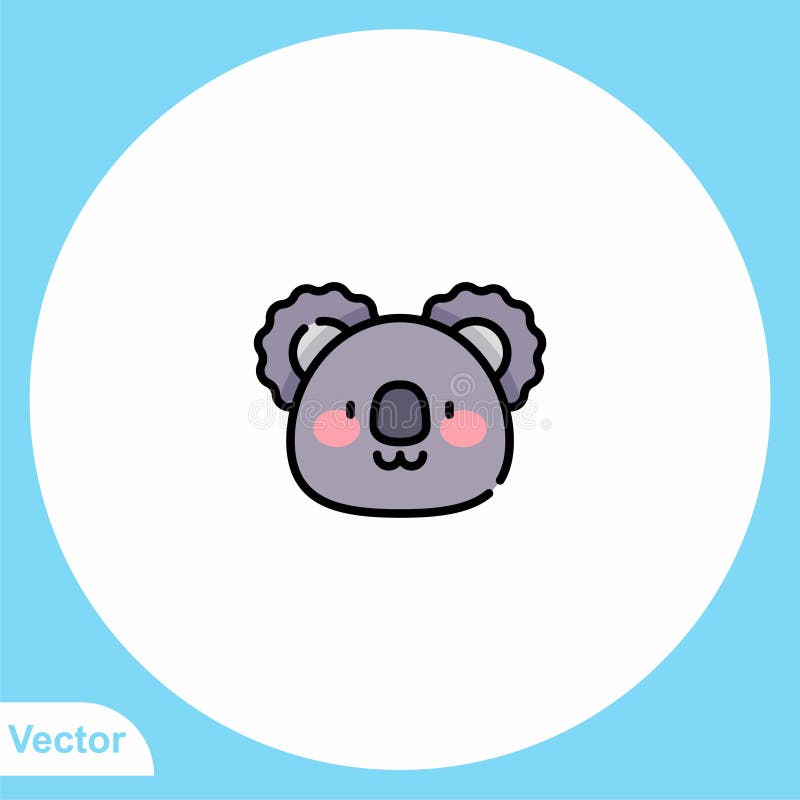 Koala Vector Icon Sign Symbol Stock Illustration - Illustration of ...