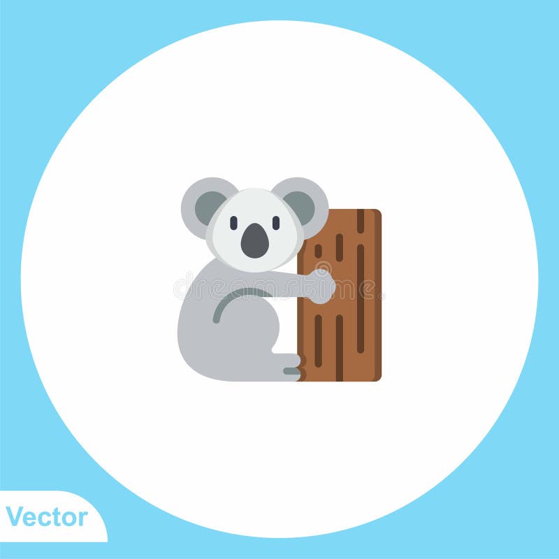 Koala Vector Icon Sign Symbol Stock Illustration - Illustration of ...