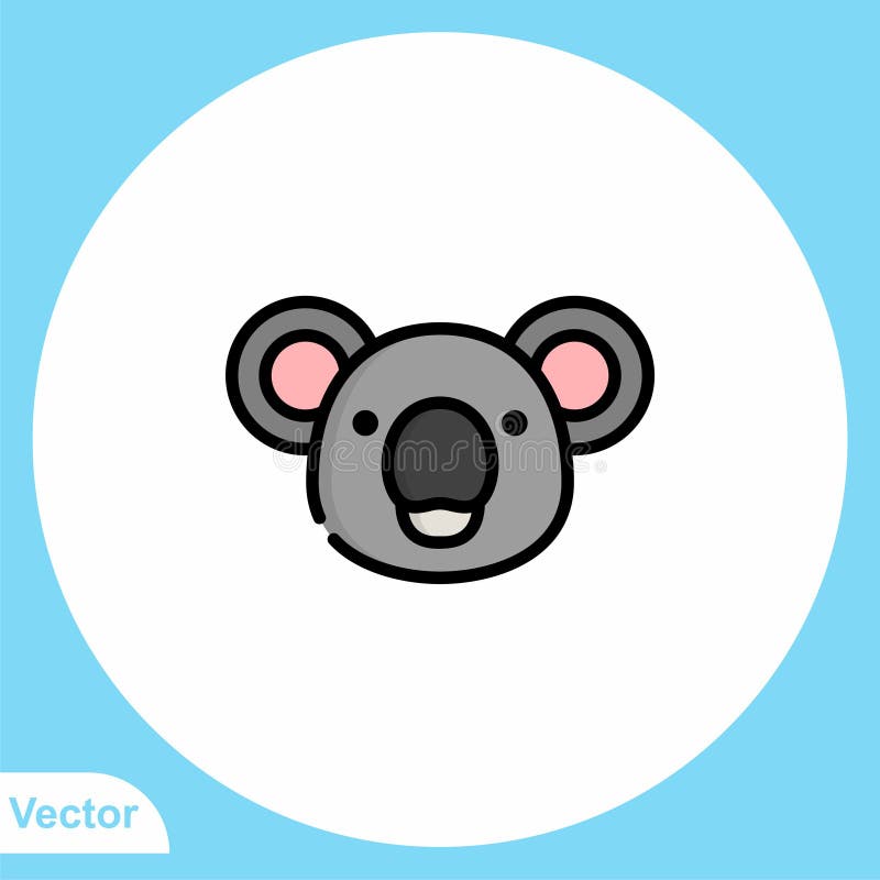 Koala Vector Icon Sign Symbol Stock Illustration - Illustration of kids ...