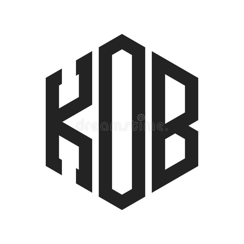 KOB Logo Design. Initial Letter KOB Monogram Logo Using Hexagon Shape ...