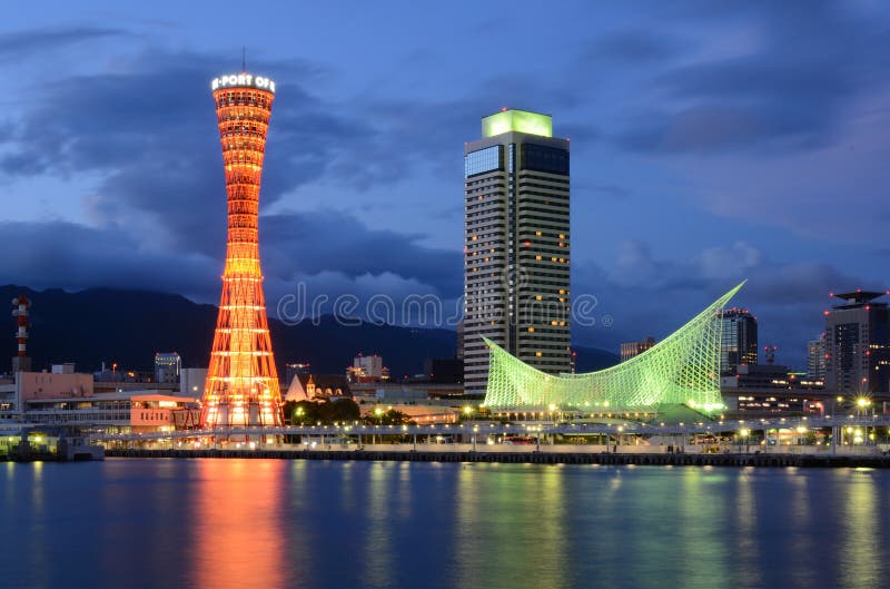Kobe, Japan stock image. Image of cityscape, clouds, harbor - 20529319