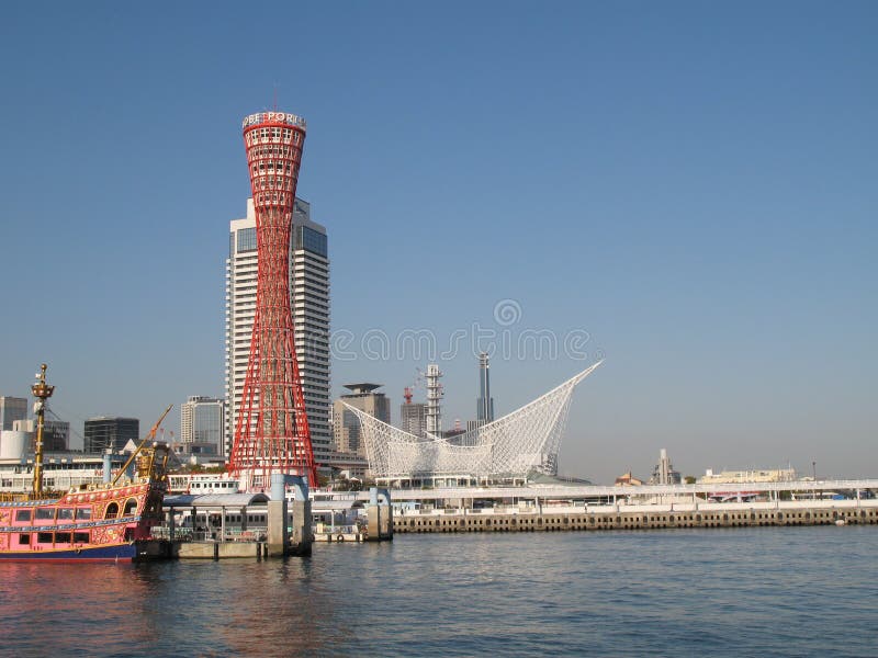 Kobe Port Tower stock image. Image of cityscape, landmark - 23635089