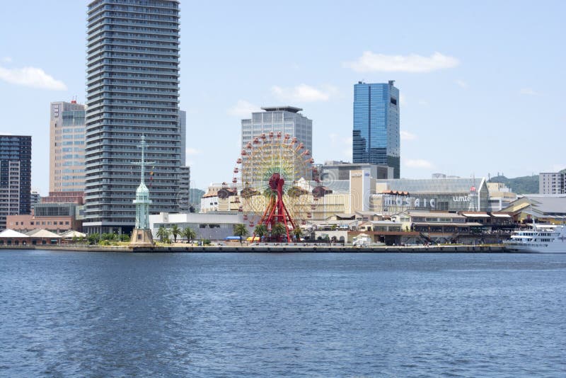 Kobe Port Tower Waterfront Cityscape and Harbour Editorial Photography ...