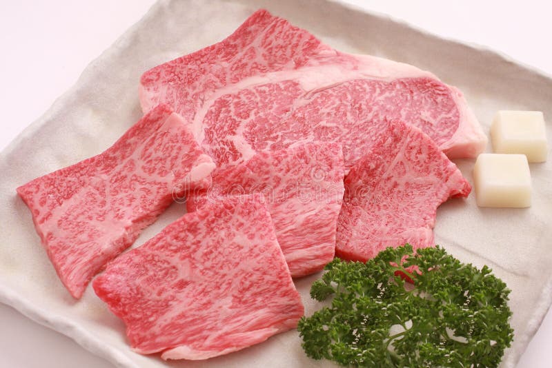 Wagyu, Kobe-Rindfleisch, Japaner Marmorte Rindfleisch Stockbild - Bild ...