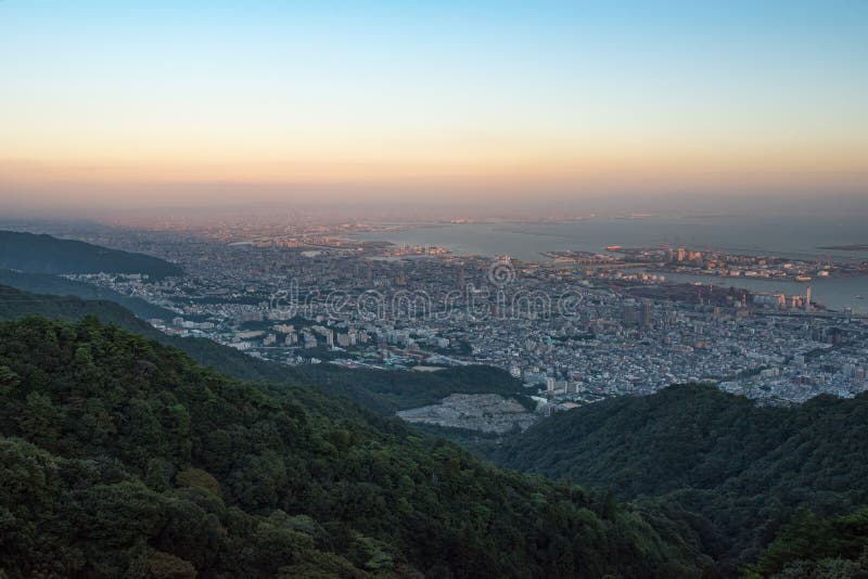 Kobe View stock image. Image of mayasan, osaka, dusk - 63452125