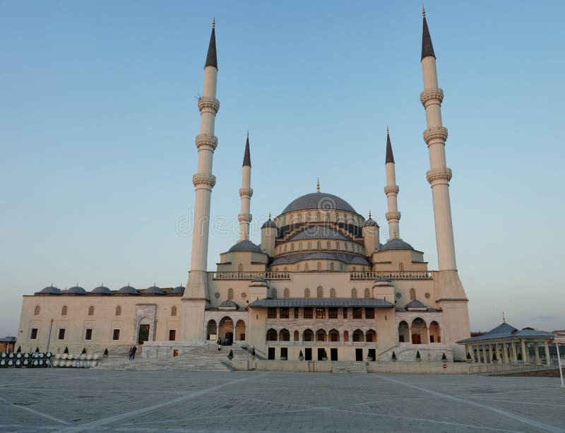 Kocatepe Mosque in Ankara on Sunset Stock Photo - Image of detail ...
