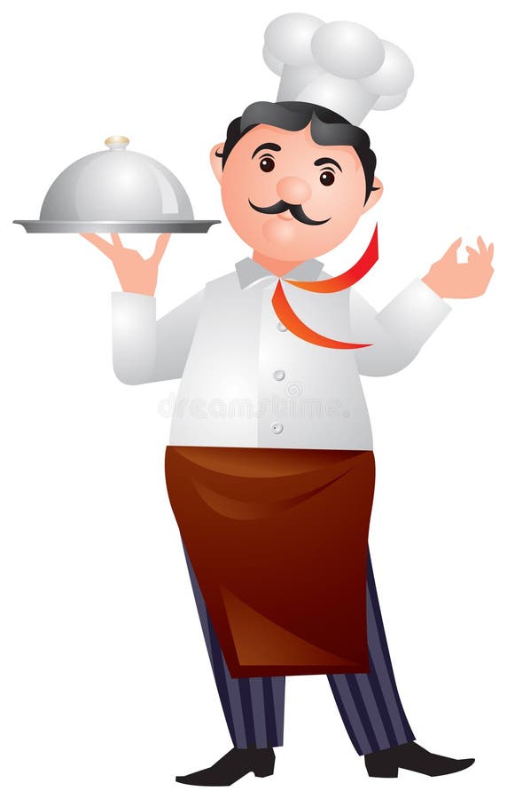 Koch, Chef in Der Gaststätte Vektor Abbildung - Illustration von ...