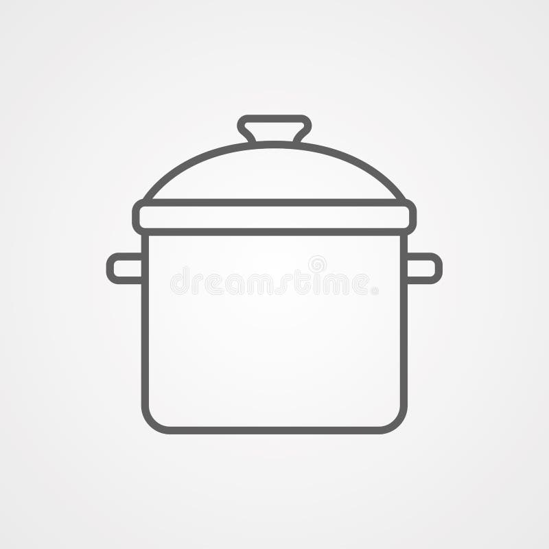 Kochen Des Topfes Mit Einem Zeichen Vektor Abbildung - Illustration von ...
