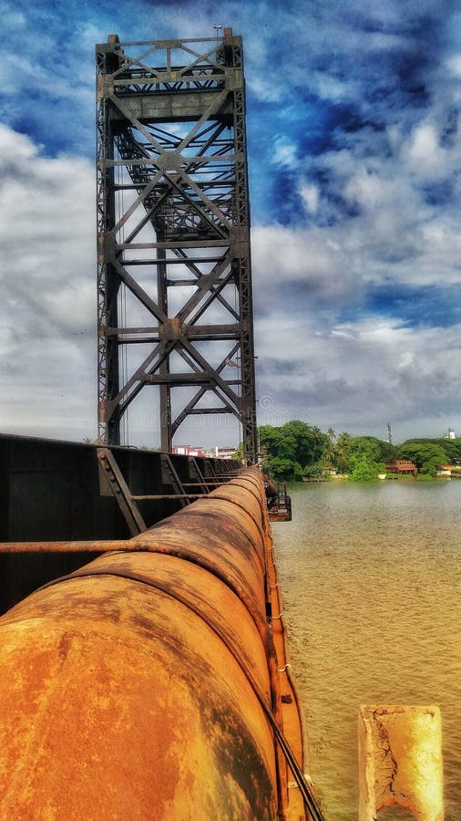 Kochi Harbour bridge stock image. Image of fortkochi - 190897007