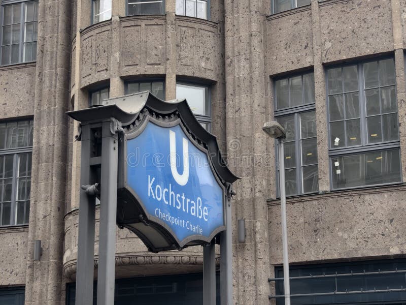 Kochstraße Checkpoint Charlie Metro Station Sign in Berlin, Germany ...