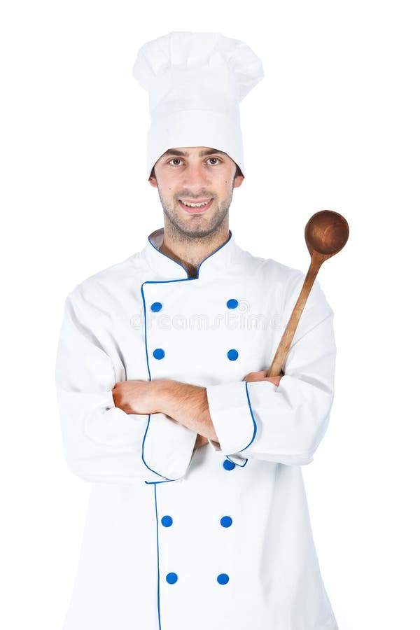 Kock arkivfoto. Bild av manlig, jobb, kulinariskt, isolerat - 20076576
