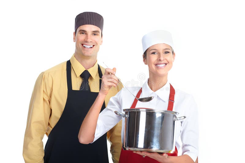 Kockar arkivfoto. Bild av manlig, kvinna, kokkonst, arbetare - 18551474