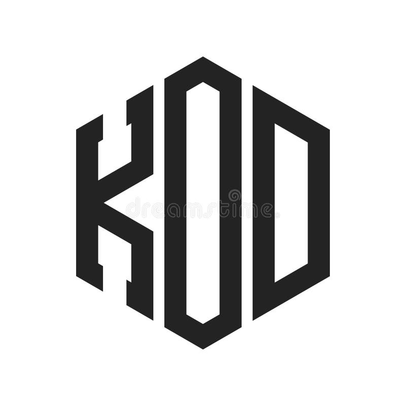 KOD Logo Design. Initial Letter KOD Monogram Logo Using Hexagon Shape ...