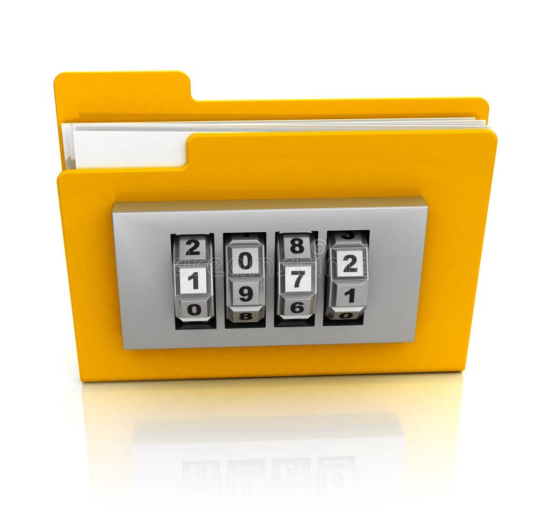 Kodad mapp stock illustrationer. Illustration av skydd - 23682038