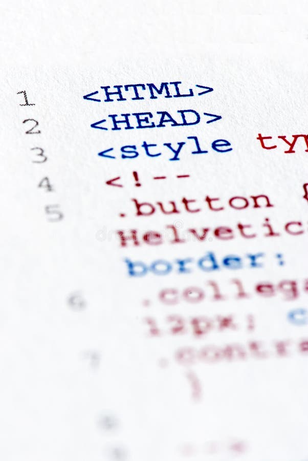 HTML i CSS kod obraz stock. Obraz złożonej z zakończenie - 76834297