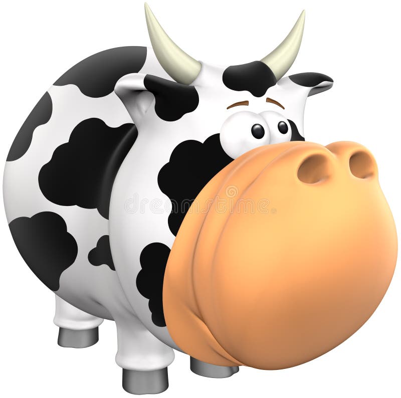 Koe vector illustratie. Illustration of beeldverhaal - 10197908