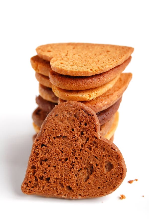 Koekjes in hartvorm stock foto. Image of koekje, voorwerpen - 18075540