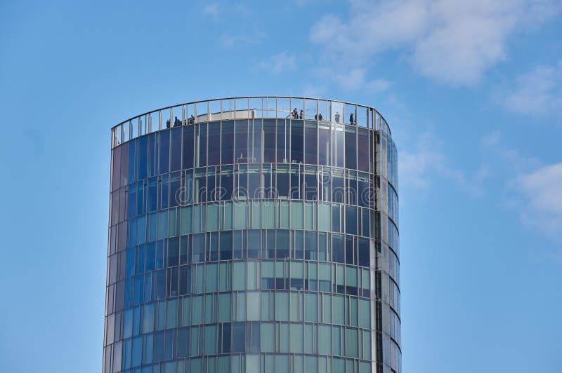 Koeln Cologne Triangle Building Seen from the Other Side of Rhine River ...
