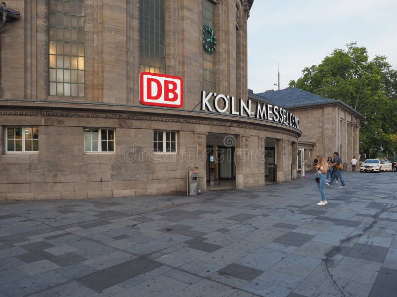 Messe Deutz Railway Station In Cologne Editorial Stock Image - Image of ...