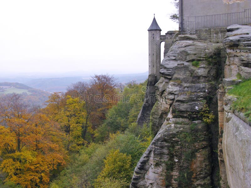 Koenigstein Castle in Saxon Stock Photo - Image of landscape ...