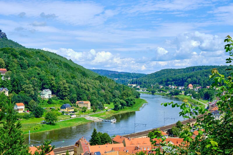 Koenigstein, Saxon Switzerland, Germany Stock Photo - Image of ...