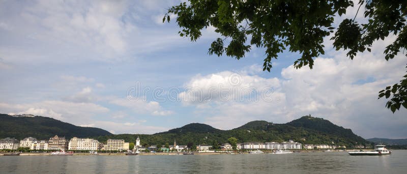 Koenigswinter Germany and the Rhine River Stock Photo - Image of ...
