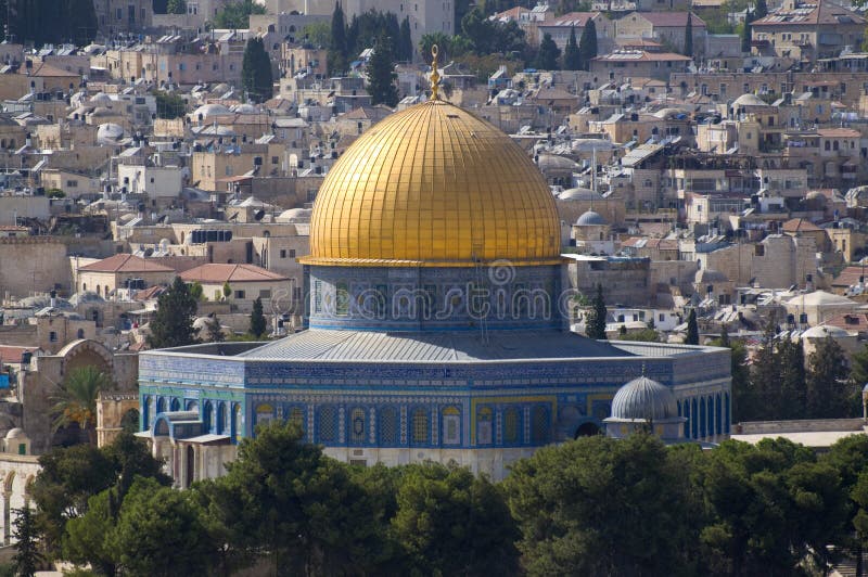 Koepel Van De Rots, De Oude Stad Van Jeruzalem Stock Foto - Image of ...