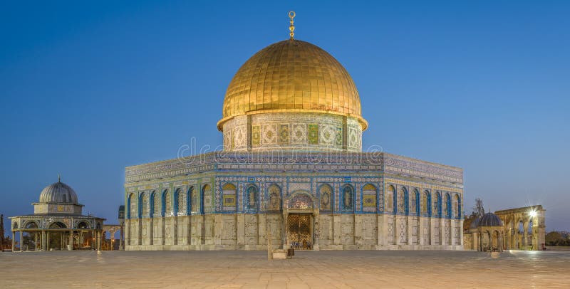 Koepel Van De Rots in Jeruzalem Stock Afbeelding - Image of gegevens ...