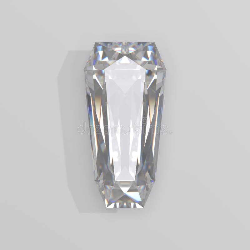 Koffin Cut Diamond Top View Stock Photo - Image of wealth, shiny: 319929846