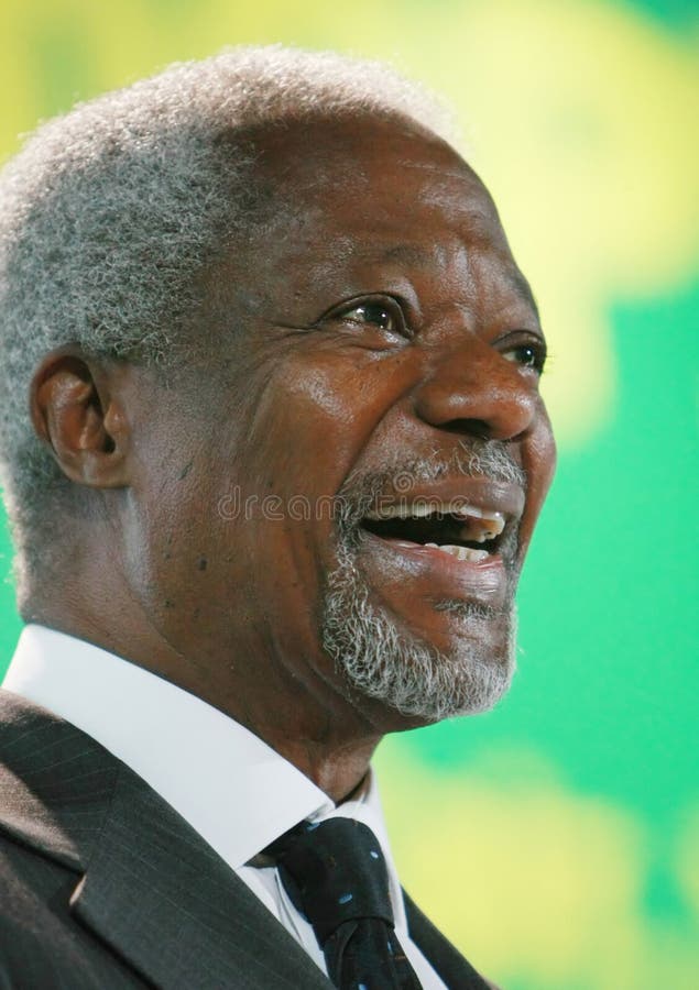 Kofi Annan editorial stock photo. Image of kofi, meeting - 6892913