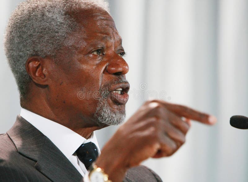Kofi Annan editorial image. Image of kofi, male, leader - 7049535