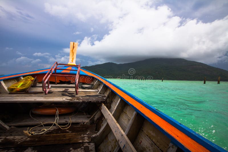 Koh Li-pe island stock image. Image of tail, white, blue - 97234065