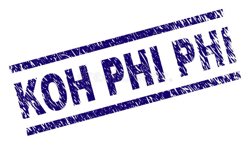Scratched Textured KOH PHI Stamp Seal Stock Vector - Illustration of ...
