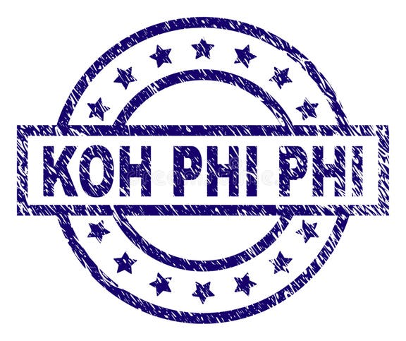 KOH PHI Stamp Seal Texturisé Rayé Illustration de Vecteur ...