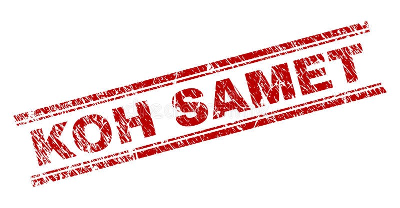 Scratched Textured KOH SAMET Stamp Seal Stock Vector - Illustration of ...