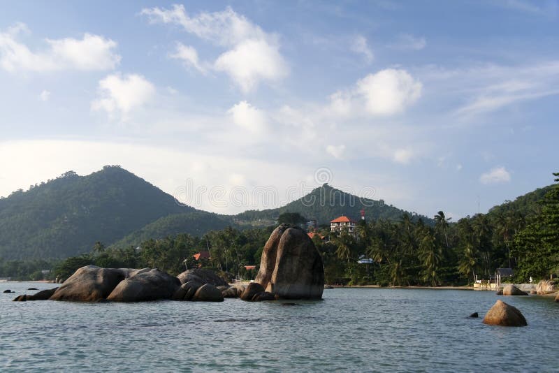 Koh Samui Rocky Coastline Thailand Stock Image - Image of green, nature ...