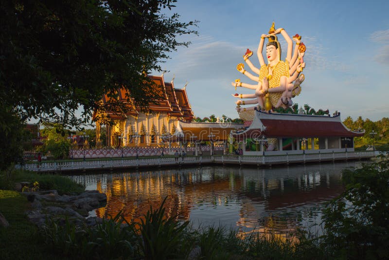 Koh Samui Temple on the Water - Thailand Editorial Stock Photo - Image ...