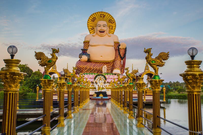 Koh Samui Temple on the Water - Thailand Stock Image - Image of blue ...