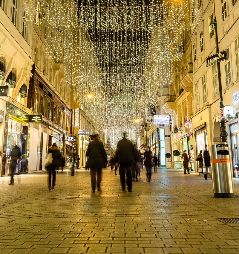 Kohlmarkt En Viena En La Navidad Foto de archivo editorial - Imagen de ...