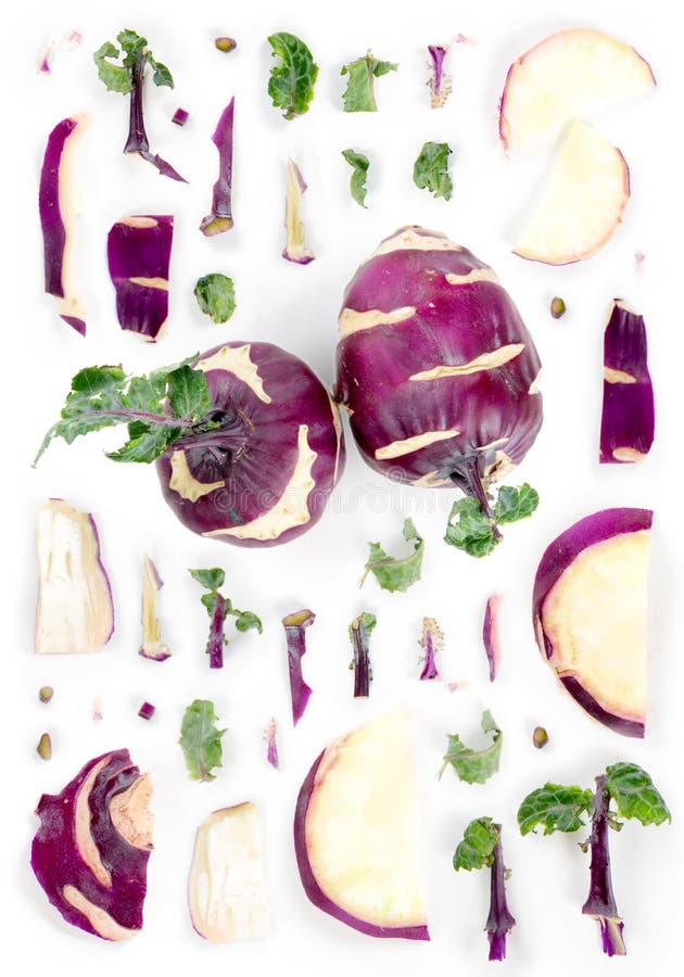 Large Kohlrabi (German Turnip) Isolated On White Background Stock Image ...