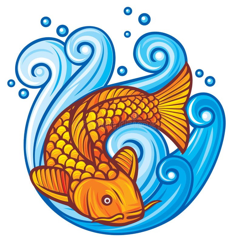 Gold Koi Fish Stock Illustrations – 7,051 Gold Koi Fish Stock ...