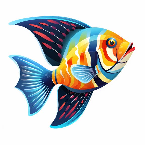 Koi Fish Illustration for Website Headers Stock Illustration ...