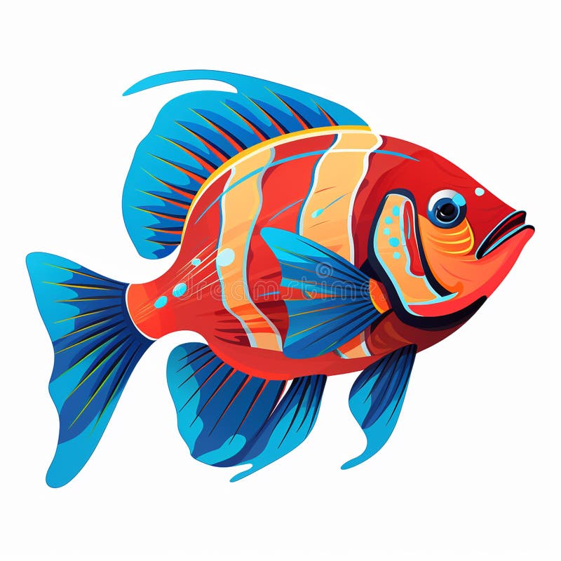 Koi Fish Illustration for Website Headers Stock Illustration ...