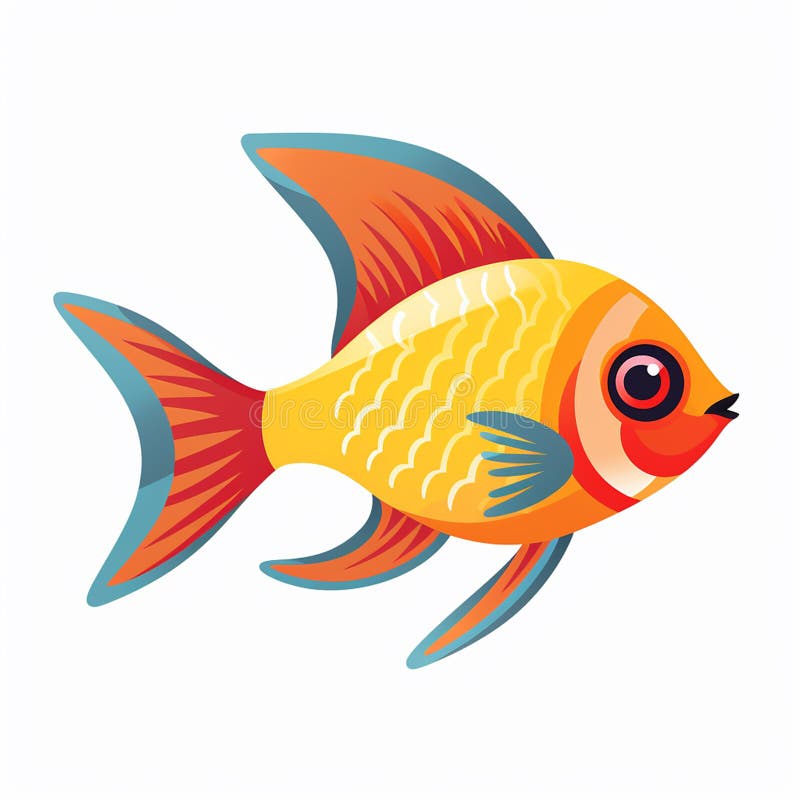 Koi Fish Illustration for Website Headers Stock Illustration ...