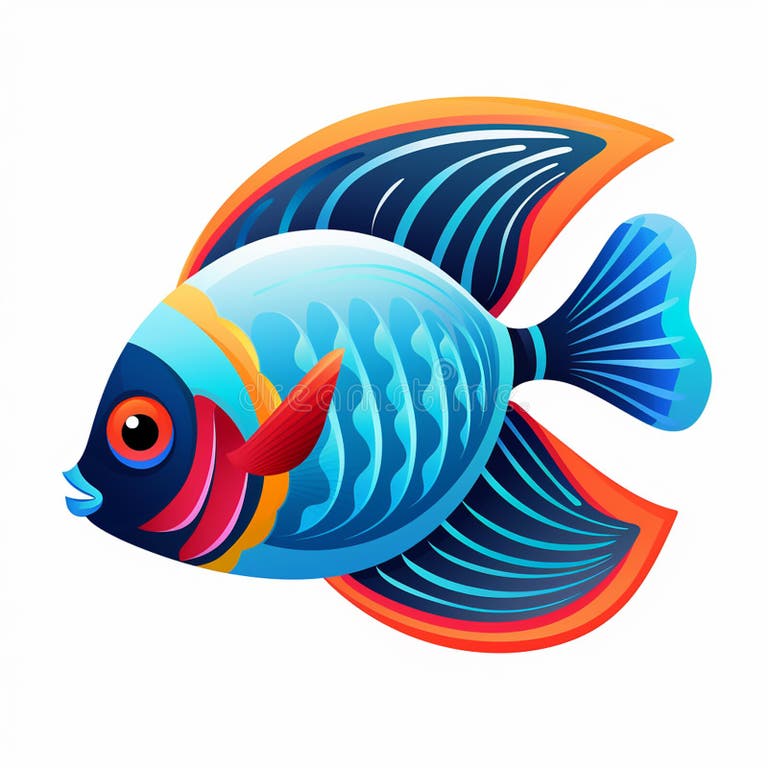 Koi Fish Illustration for Website Headers Stock Illustration ...
