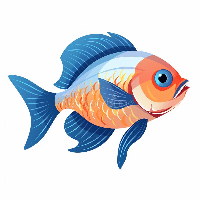 Koi Fish Illustration for Website Headers Stock Illustration ...