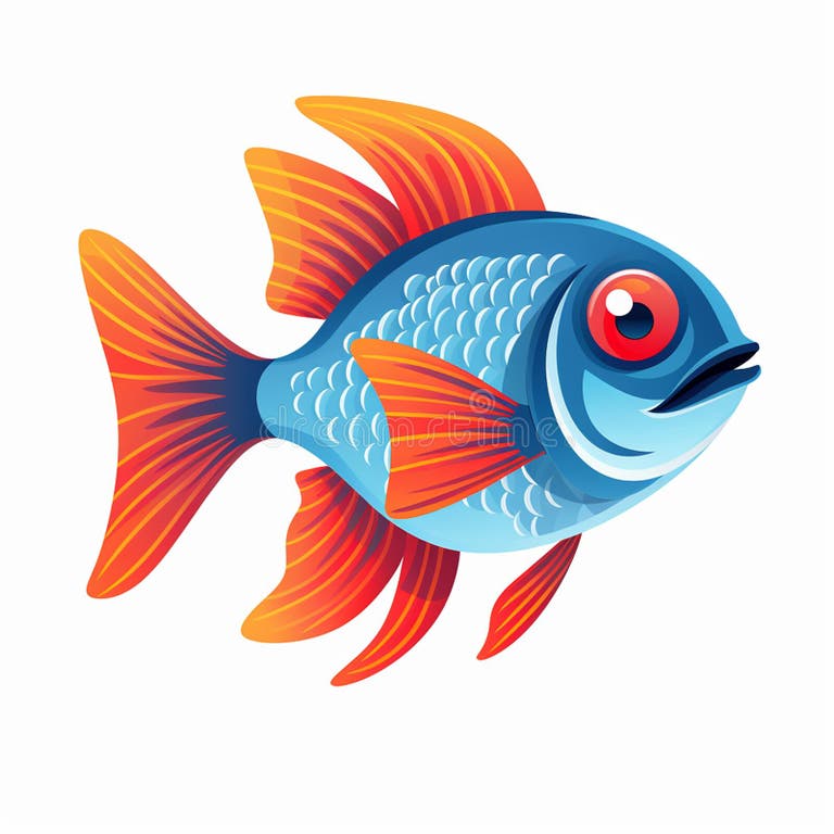 Koi Fish Illustration for Website Headers Stock Vector - Illustration ...