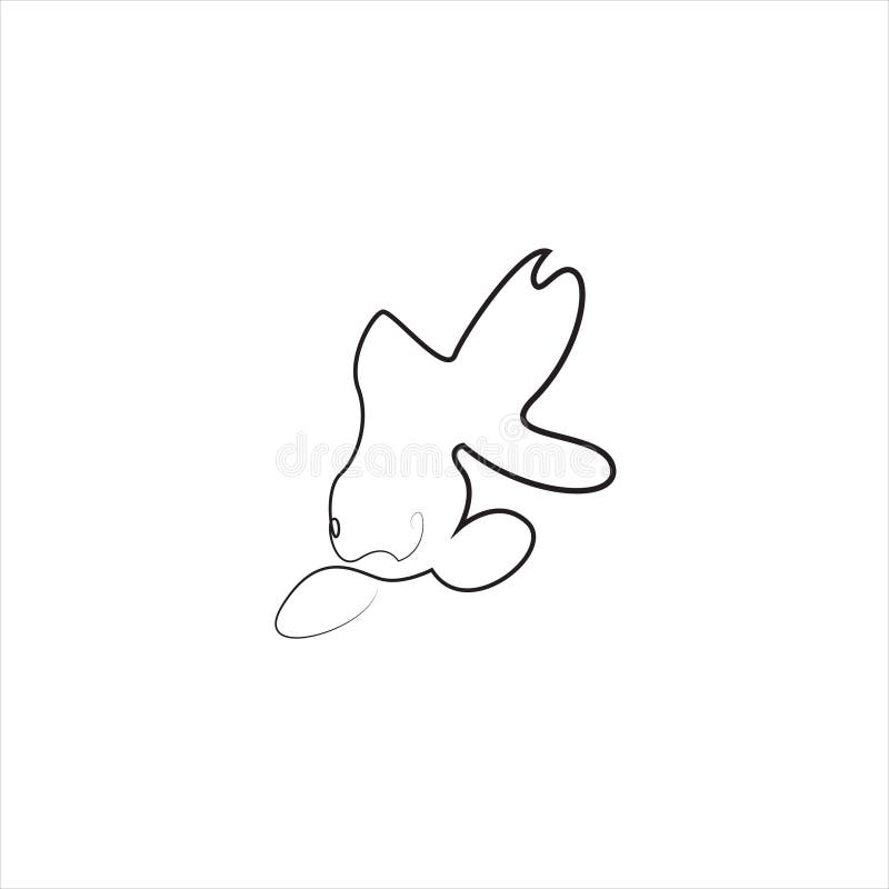 Koi Fish One Line Art Vector Stock Vector - Illustration of text, luck ...