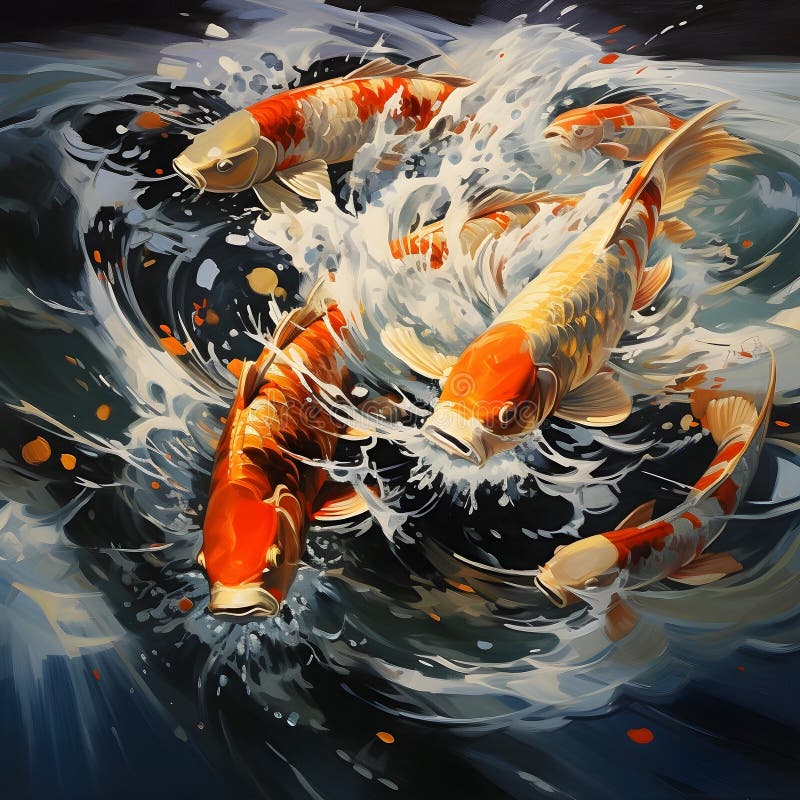 Koi Fish stock illustration. Illustration of fishes - 302829981